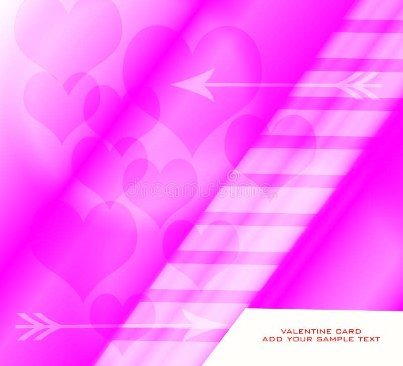 Pink valentine card stock illustration. Illustration of modern - 17546308