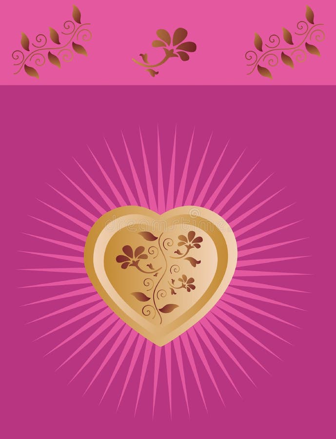 Pink valentine card stock vector. Illustration of background - 26414900
