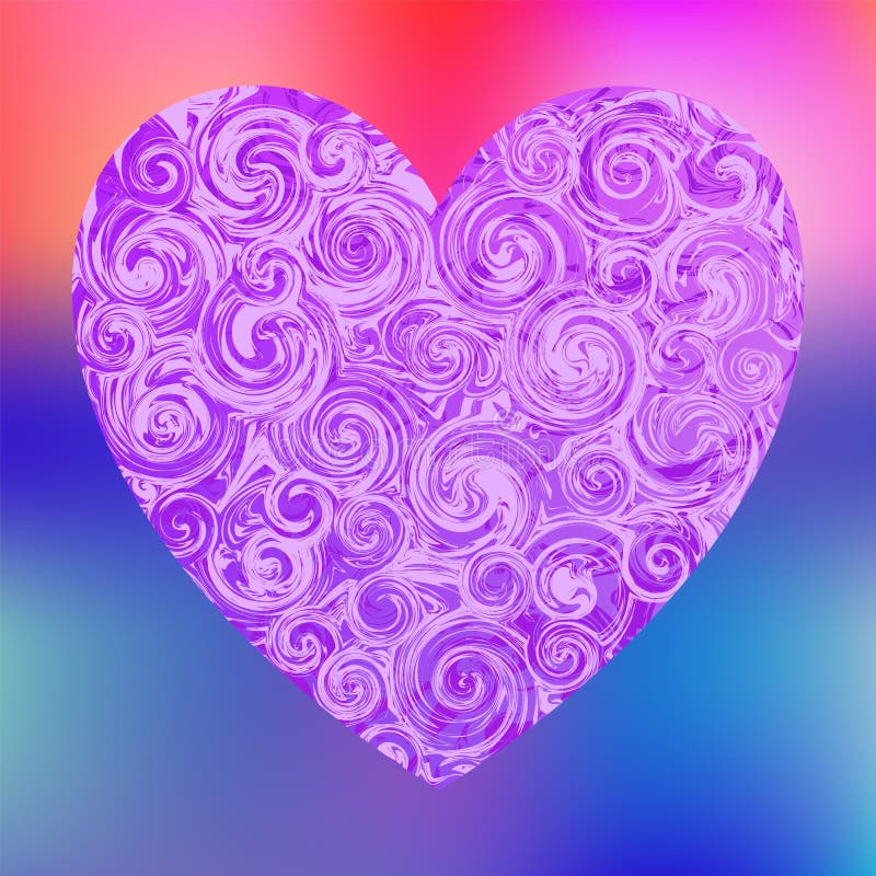 Pink Valentine Shape Heart with Light and Deep Pink Marble Swirls Stock ...