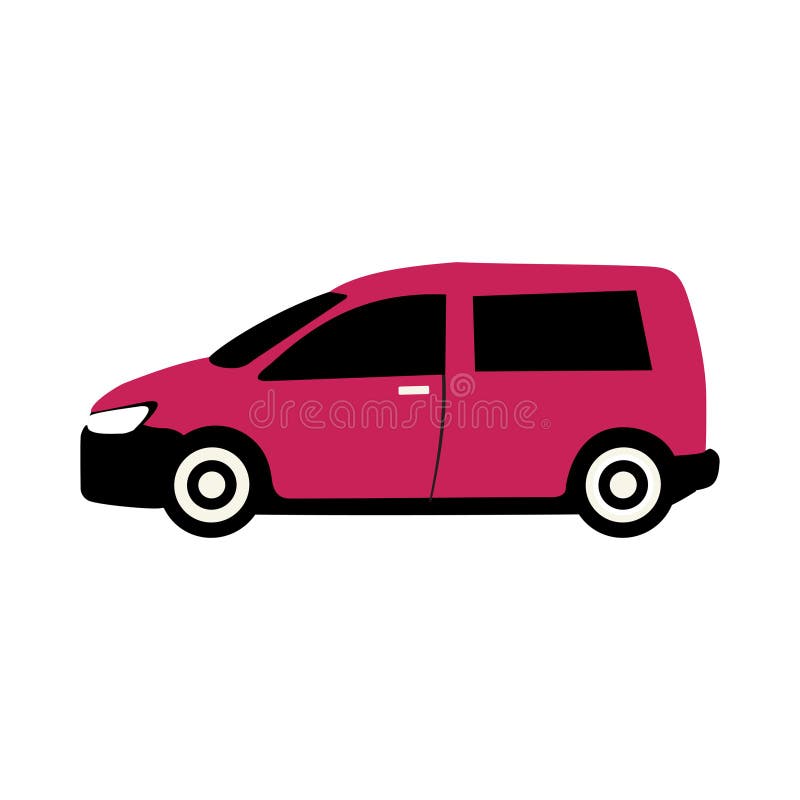 Pink Van Icon Vector Illustration Stock Vector - Illustration of icon ...