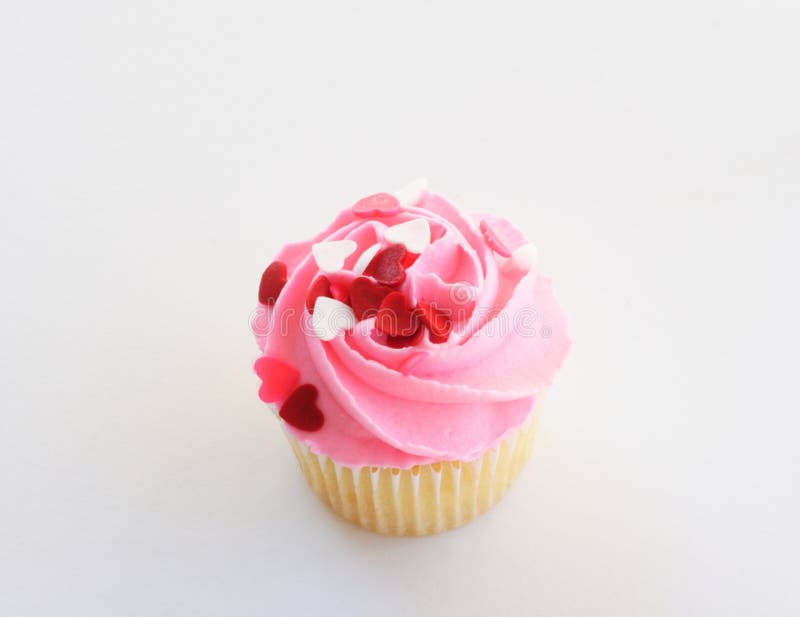 Pink vanilla muffin stock image. Image of celebration - 12481573