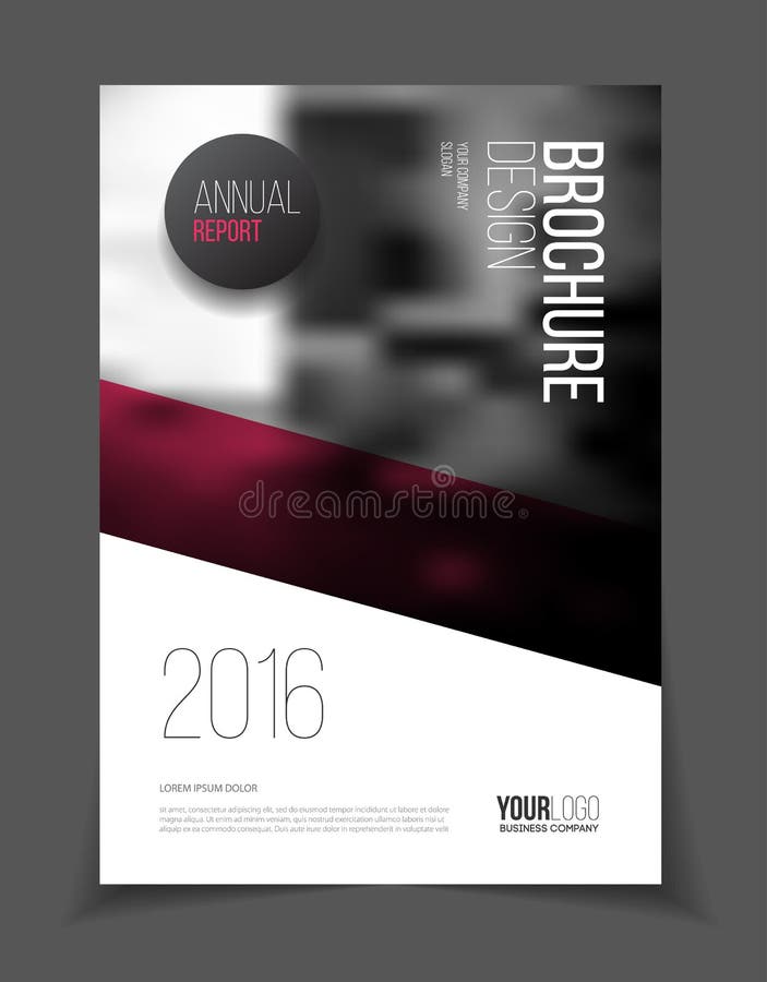 Pink Vector Business Brochure or Annual Report Template Vector, Stock ...