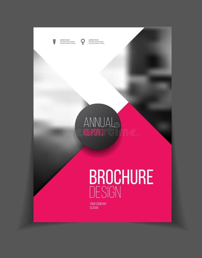 Pink Vector Business Brochure or Annual Report Template Vector, Stock ...