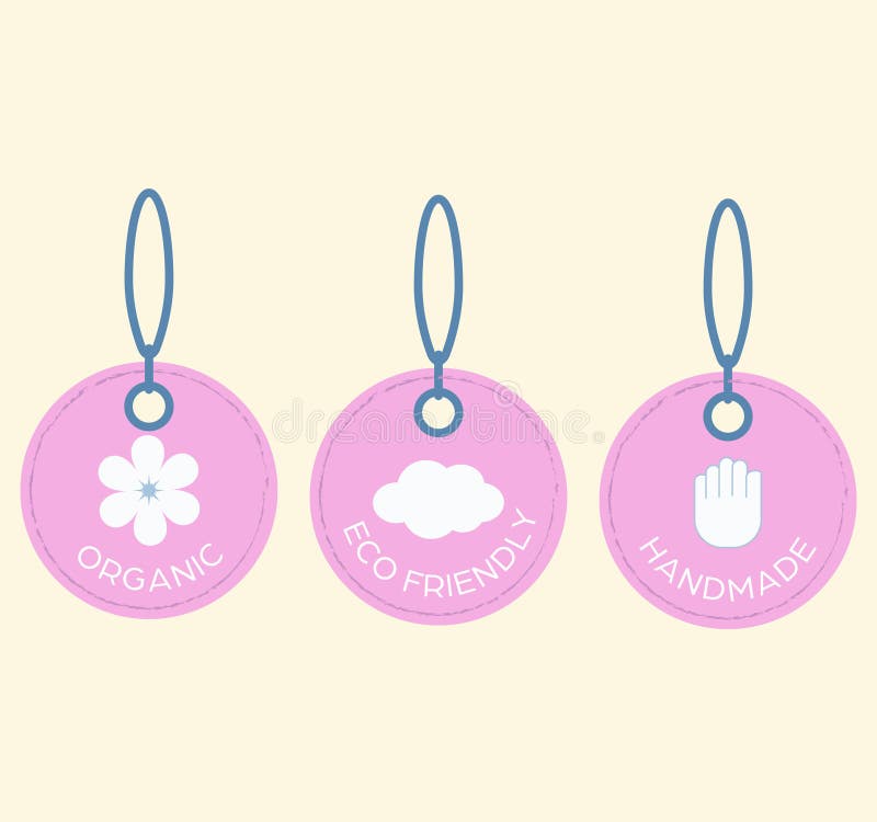 Pink Vector Clothing Labels Set. Stock Vector - Illustration of design ...