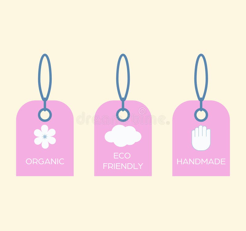 Pink Vector Clothing Labels Set. Stock Vector - Illustration of paris ...