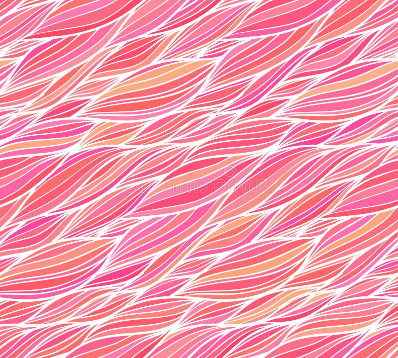 Pink Doodle Flowers Seamless Pattern Stock Vector - Illustration of ...