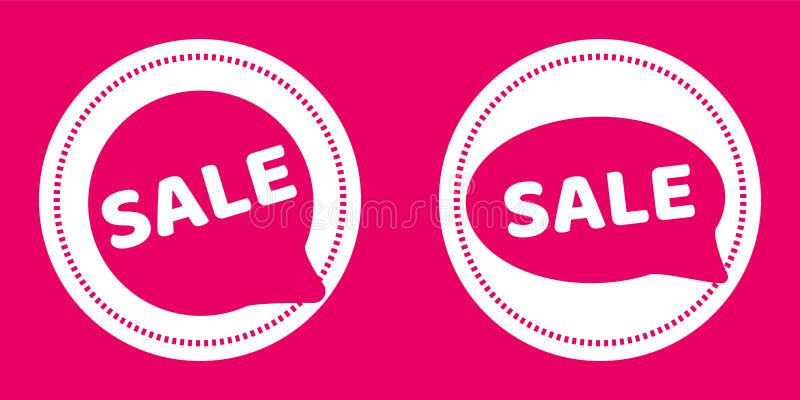 Pink vector sale stickers stock vector. Illustration of sale - 117697149