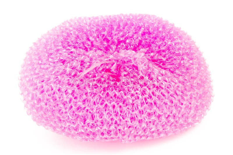 Pink Vibrant Plastic Scourer Stock Image - Image of fiber, pink: 102628705