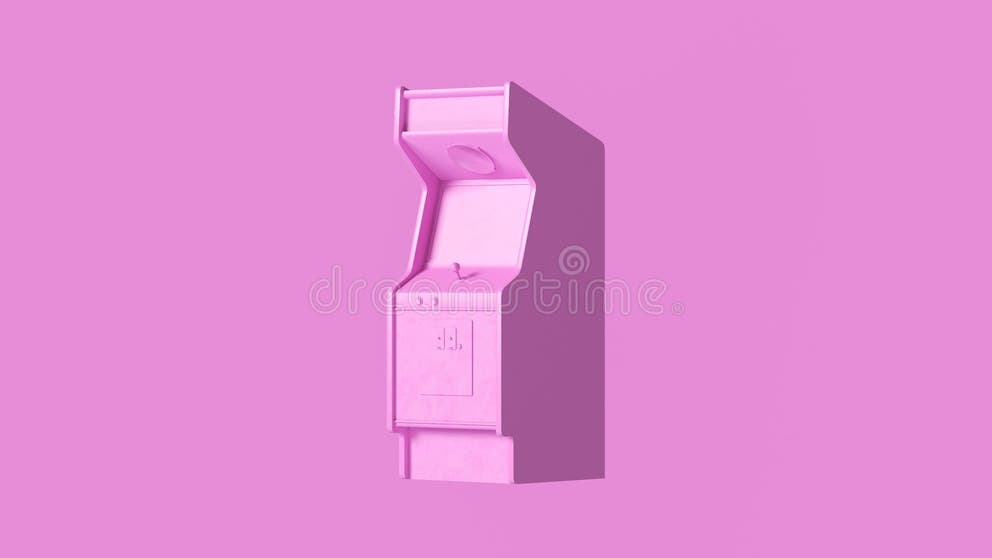 Pink Vintage Arcade Console Stock Illustration - Illustration of clean ...