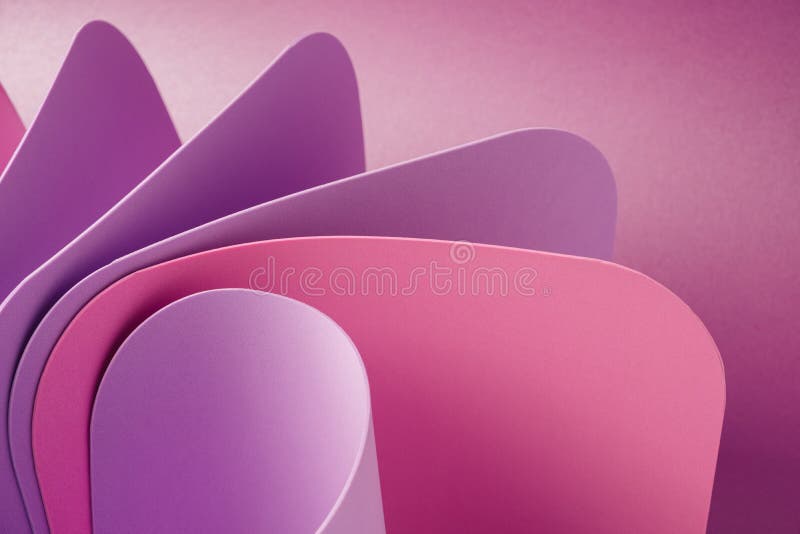 Pink and Violet Abstract Shapes on a Purple Background. Stock ...