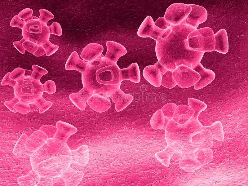 Pink viruses stock illustration. Illustration of diseases - 28798215