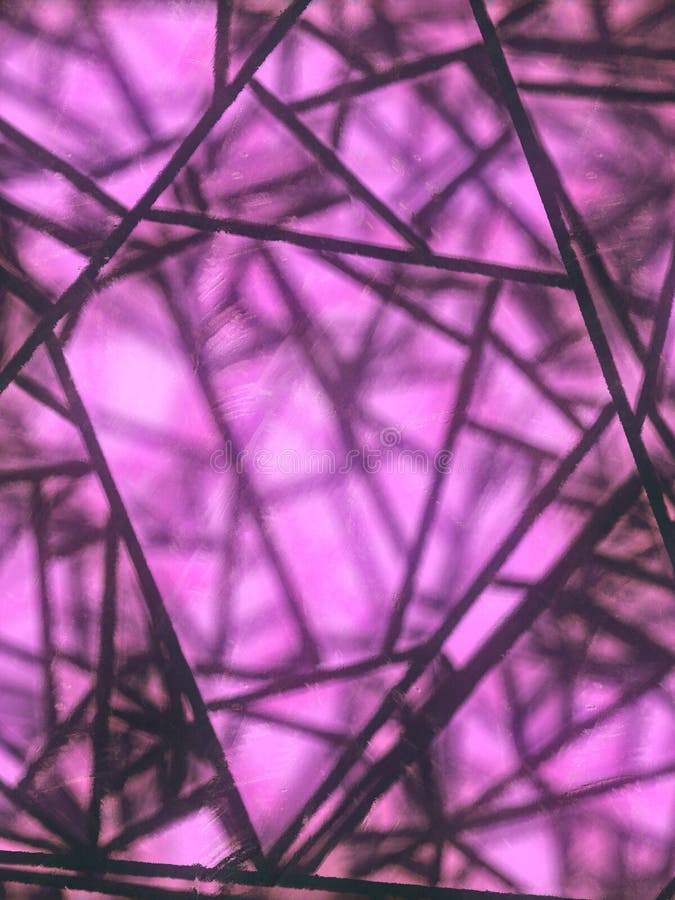 Pink Volumetric Light Shines through a Geometric Structure. Art ...