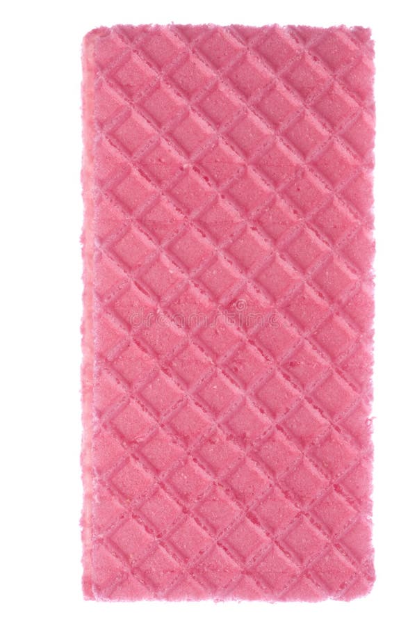 Pink Wafer Macro Isolated stock photo. Image of biscuits - 10171682