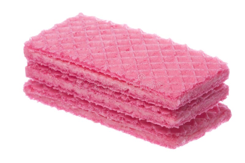 Pink Wafers Macro Isolated Stock Photo - Image: 10171660