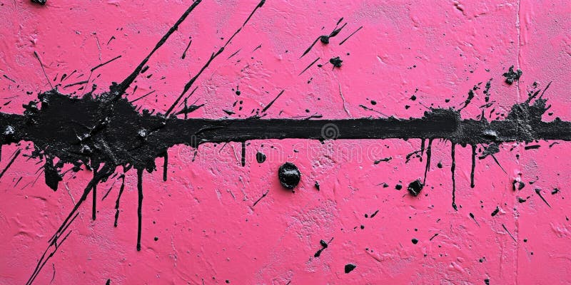 Pink Wall with Black Paint Close-Up Stock Photo - Image of pink, decor ...