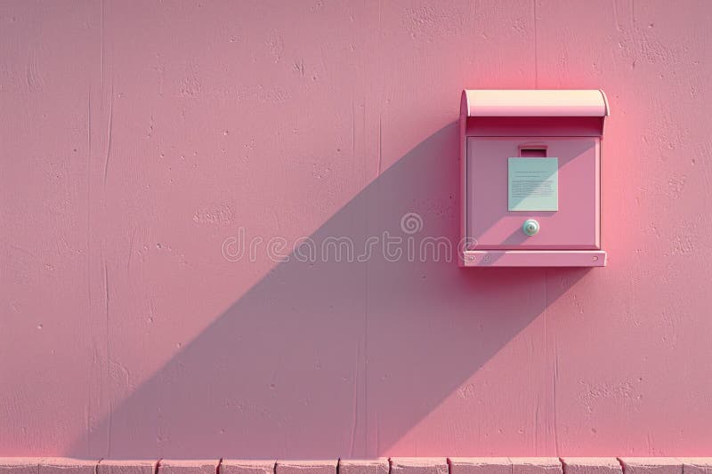 Pink Wall with a Pink Phone, Suitable for Modern Interior Design ...