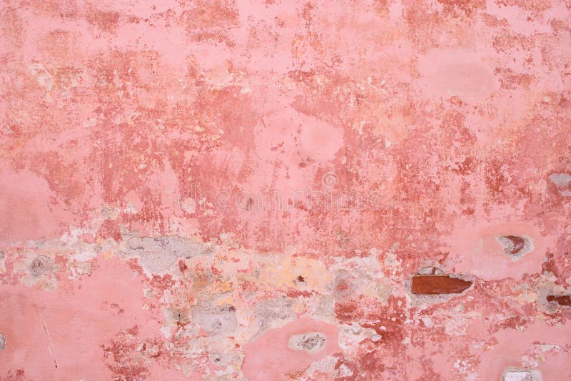 Pink Wall of Plaster and Wooden Window Stock Image - Image of ...
