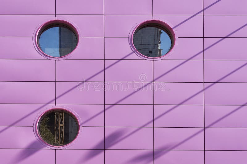 Pink wall stock photo. Image of windows, city, pink, shadows - 45023196