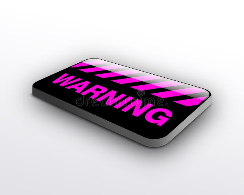 Pink Warning sign stock illustration. Illustration of isolated - 10410720