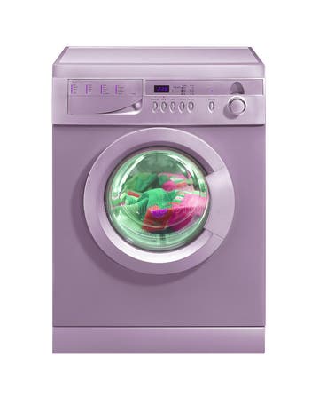 Pink washing machine stock image. Image of clean, clothing - 6899703