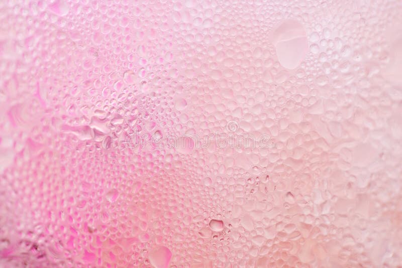 Pink Water Condensation Closeup Stock Image - Image of abstract, shot ...
