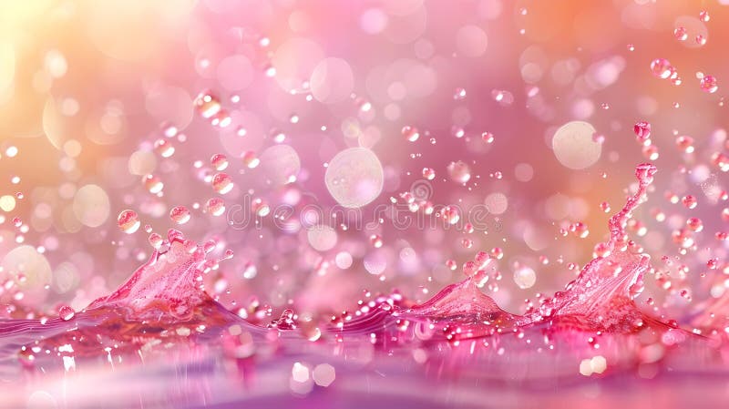 Pink Water Droplets Abstract Background Illustration Stock Illustration ...