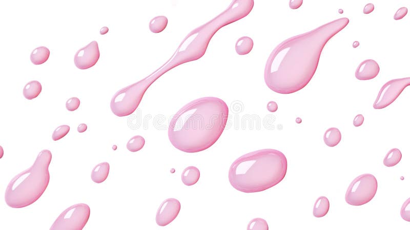 Pink Water Droplets on a White Background Stock Illustration ...