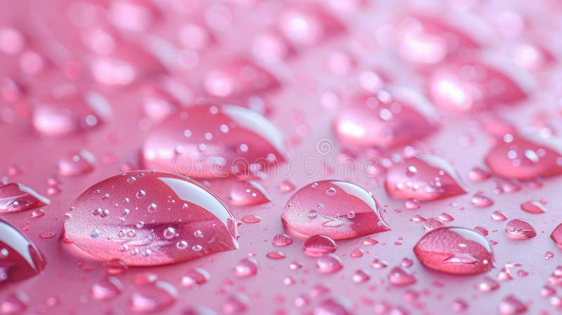 Pink Water Drops on a Pink Surface Stock Illustration - Illustration of ...
