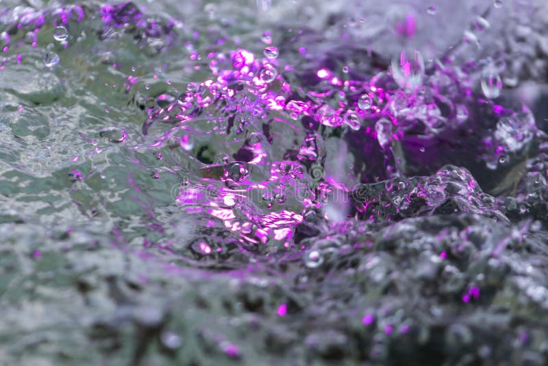 Pink Water in a Fountain As Abstract Background Stock Photo - Image of ...