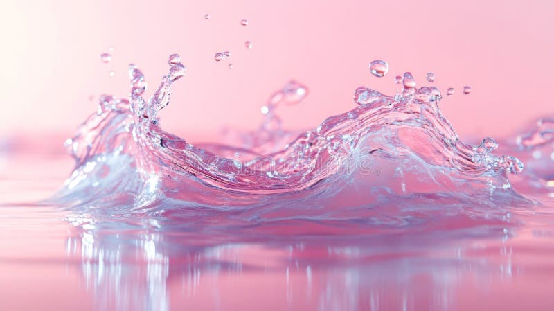 Pink Water Splash Abstract Art Photography Stock Illustration ...