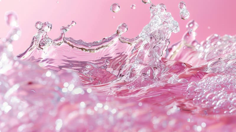 Pink Splash with a Crown on Top Stock Image - Image of king, creative ...