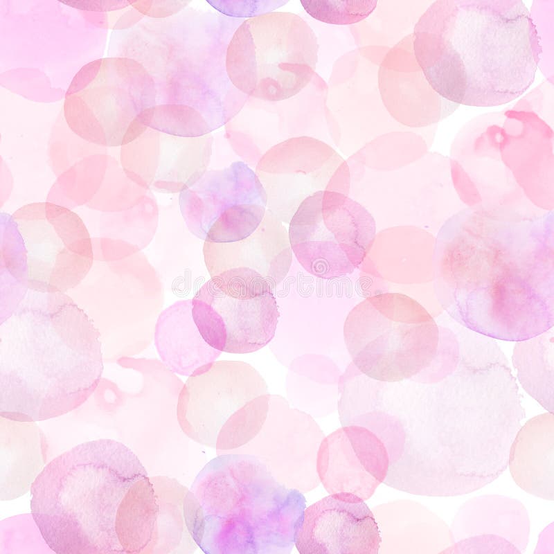 Pink Watercolor Bubbles Pattern Stock Illustration - Illustration of ...