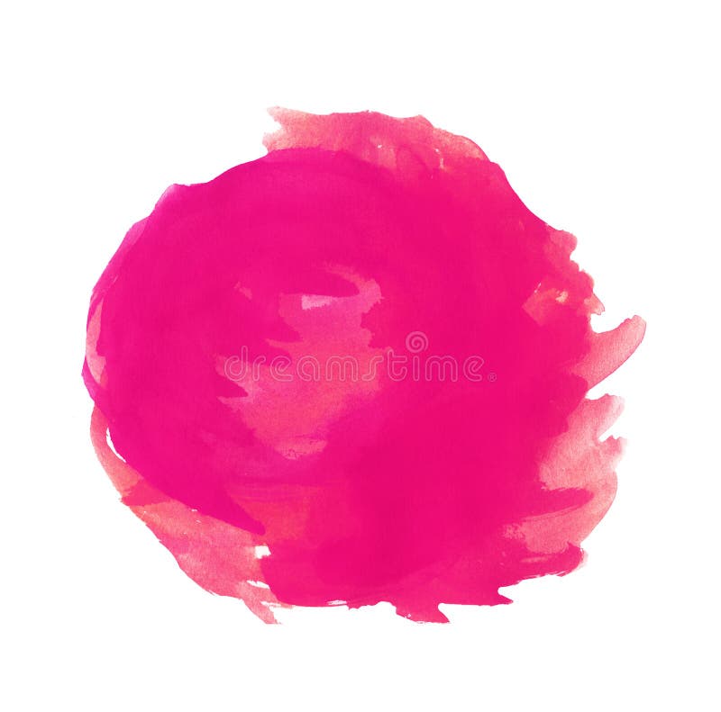 A Magical Blob of Pink Watercolor Stock Illustration - Illustration of ...