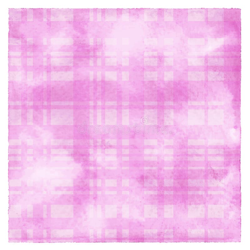Pink Watercolor with Squares and Lines Pattern Stock Illustration ...
