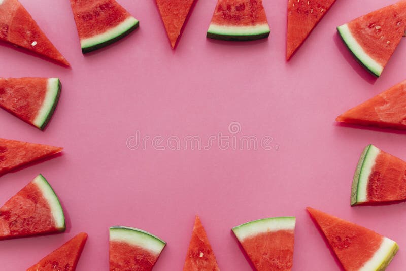 Pink Watermelon Background with Copyspace. High Quality Photo Stock ...