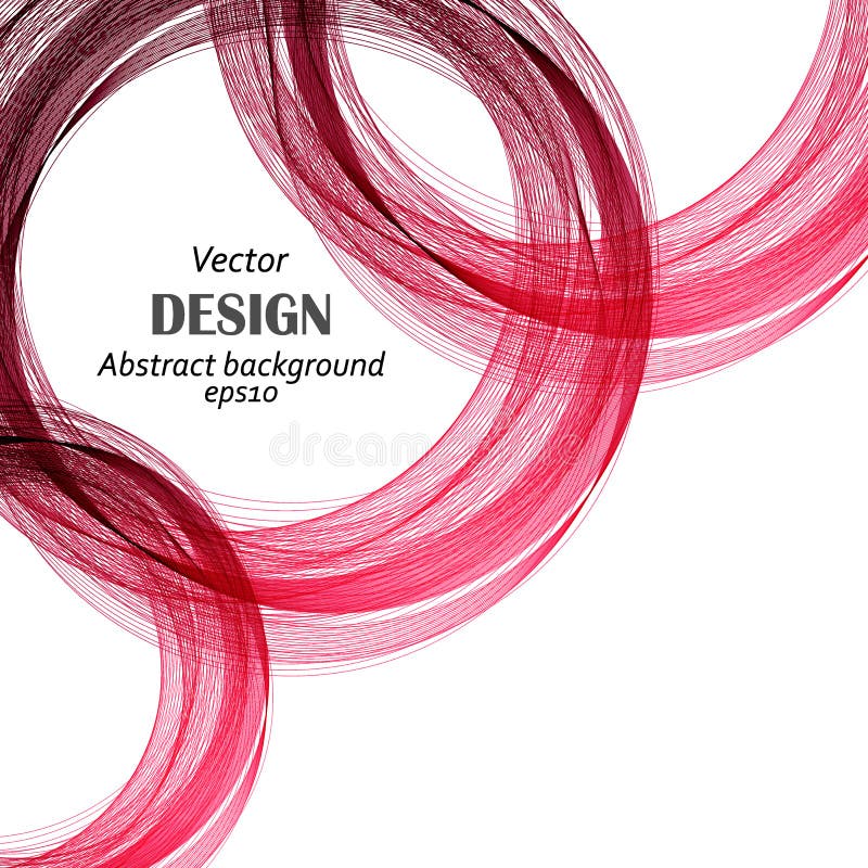 Pink Wave Design, Circle Lines Wave Abstract Background Stock Vector ...