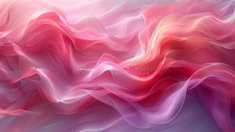 Pink Waves: Abstract Textures in Motion Stock Illustration ...