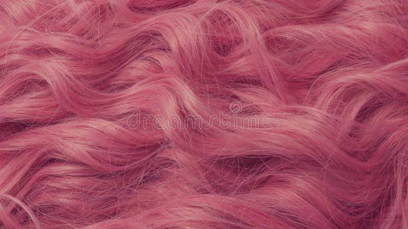 Pink Wavy Hair Pattern. Top View Stock Photo - Image of background ...