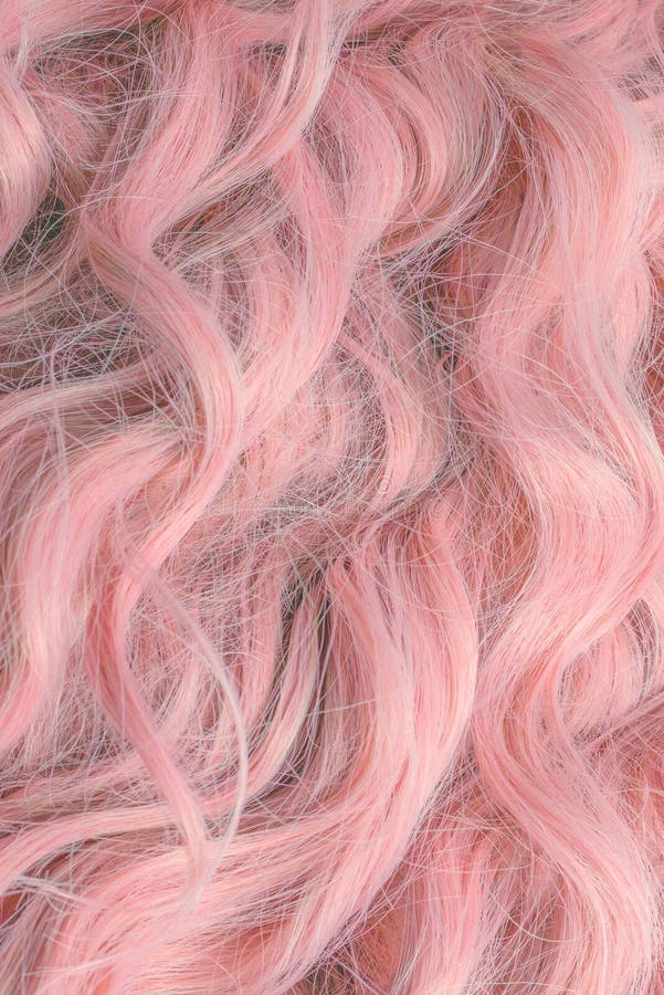 Pink Wavy Hair Pattern. Top View Stock Photo - Image of hairstyle ...