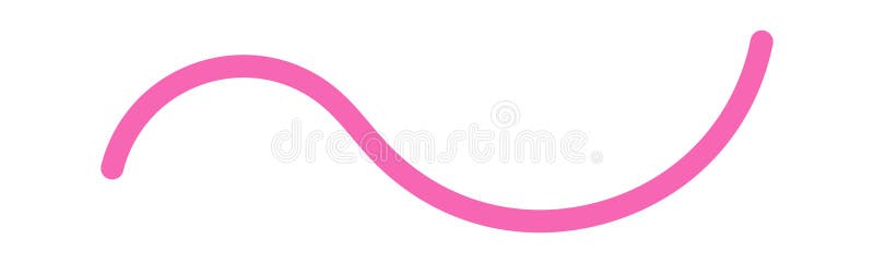 Pink Wavy Line Colored Doodle Stock Vector - Illustration of decoration ...