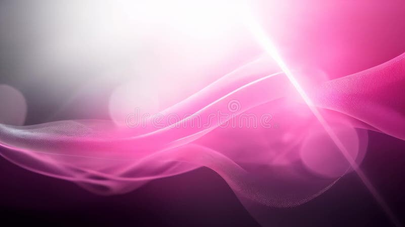 Pink Wavy Lines Background with Light Rays and Bokeh Effect Stock Video ...