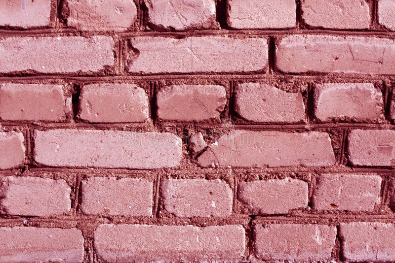 Pink Weathered Brick Wall Texture. Stock Image - Image of brick, clay ...