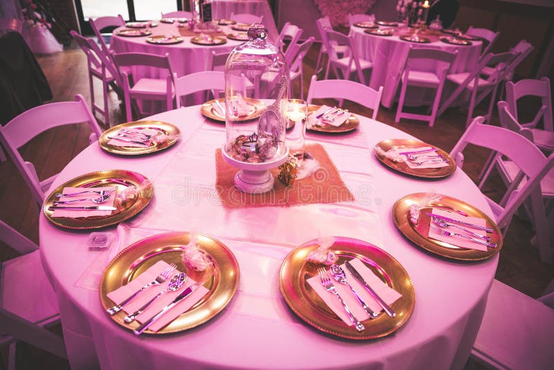 Pink Wedding Decorations stock image. Image of elegance - 91036893