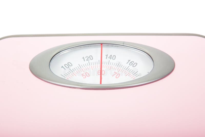 Pink Weighing Scales Isolated Stock Image - Image of measuring, check ...