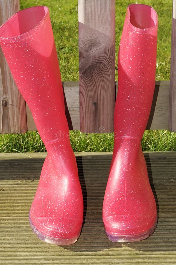 Pink wellies stock photo. Image of vibrant, colour, waterproof - 9064636