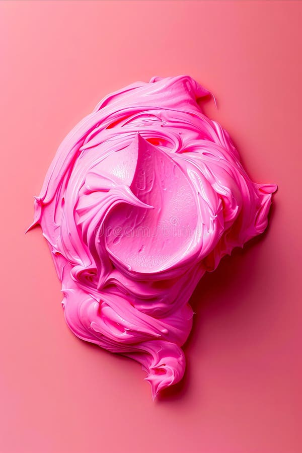 A Pink Whipped Cream on a Background Stock Image - Image of pink ...