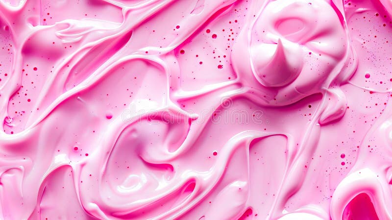 Pink Whipped Cream Texture. a Close Up of Pink Whipped Cream Stock ...