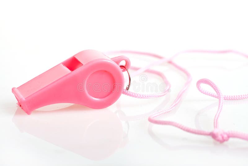 Pink whistle blower stock photo. Image of noise, cord - 26760272