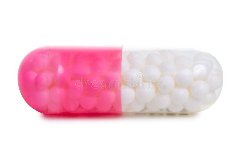 Pink White Capsules Medicine Pharmasy Stock Image - Image of antibiotic ...