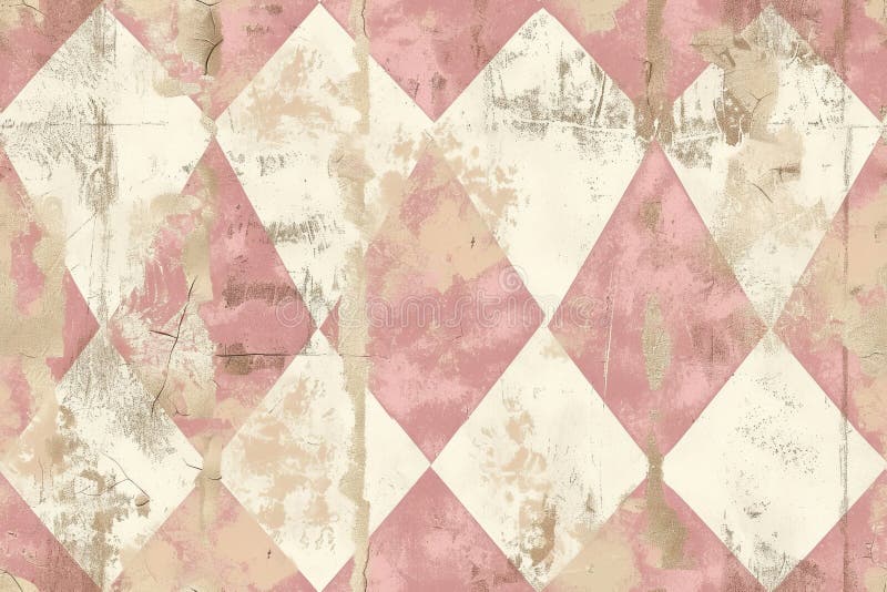 Pink and White Diamond Pattern Wallpaper Stock Illustration ...